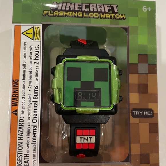 Mojang | Other | Mojang Minecraft Flashing Lcd Watch | Poshmark